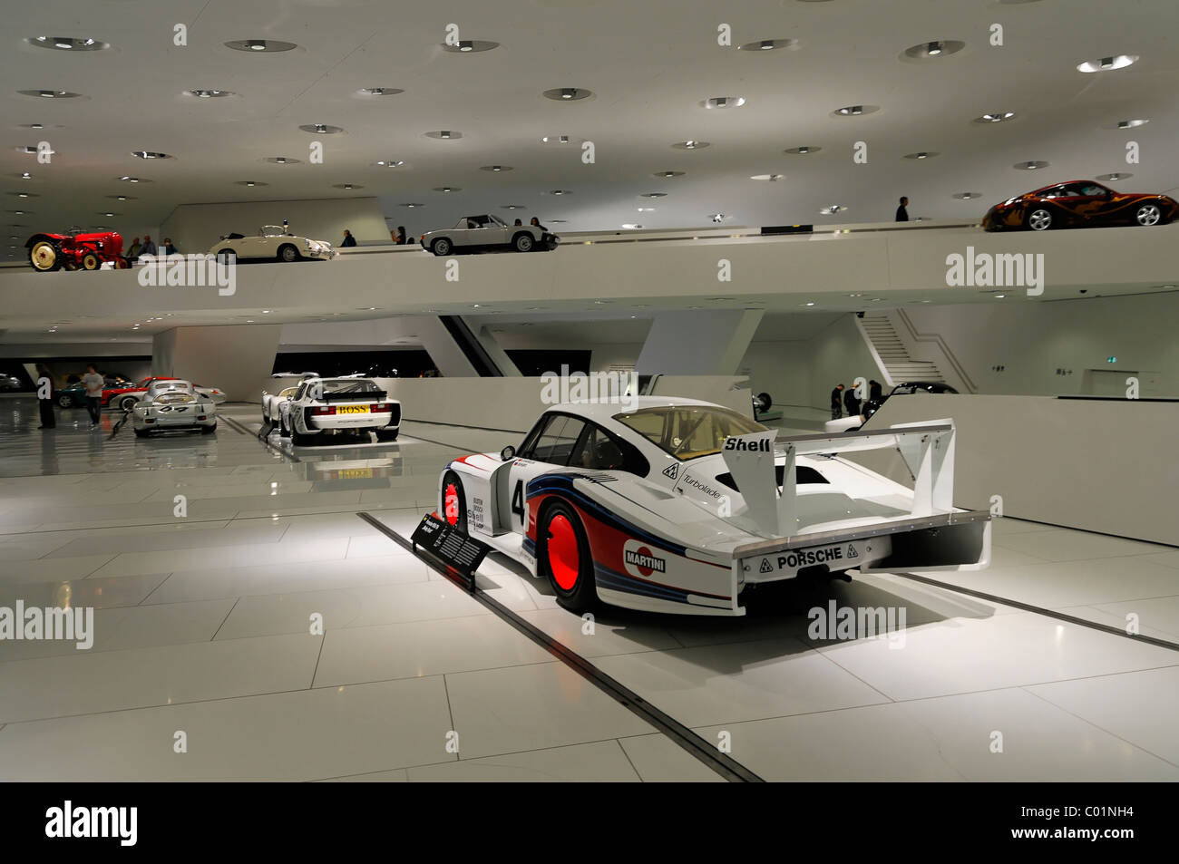 Interior view, various Porsche exhibits, Porsche Museum, Stuttgart ...