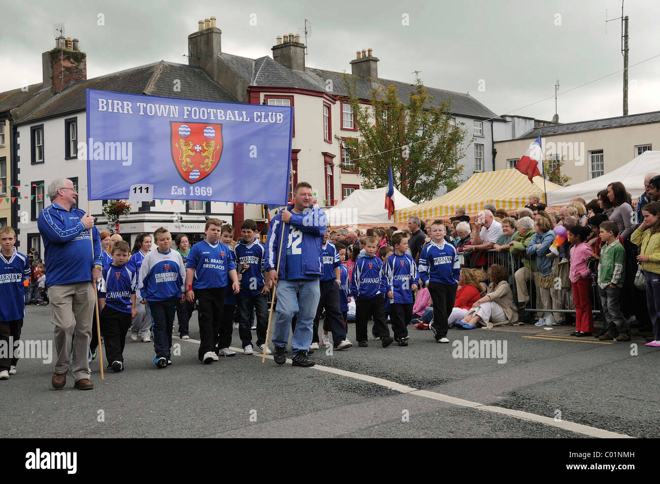 Birr Town Football Club at the parade of the town festival in Birr ...