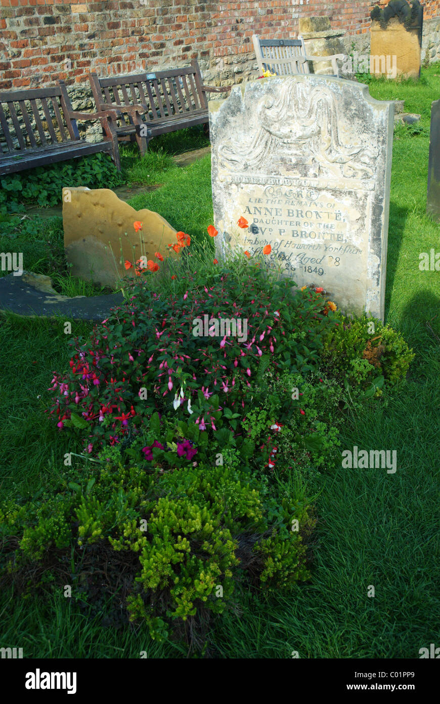 Anne Bronte's grave Stock Photo - Alamy