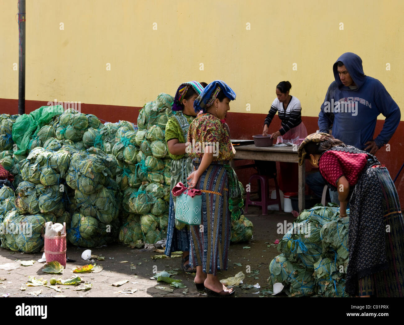 Guatemala. Town of Almolonga. Vegetables market Stock Photo - Alamy