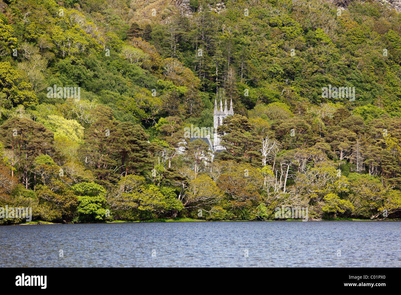 The church of Kylemore Abbey, Connemara, County Galway, Republic of ...