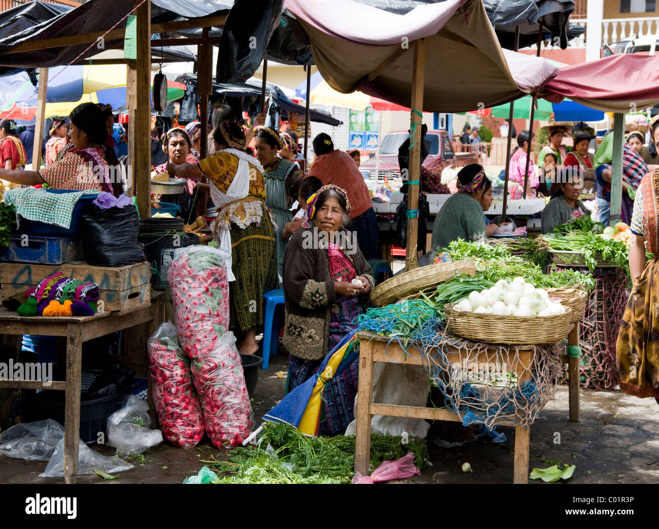 Guatemala town almolonga vegetables market hi-res stock photography and ...