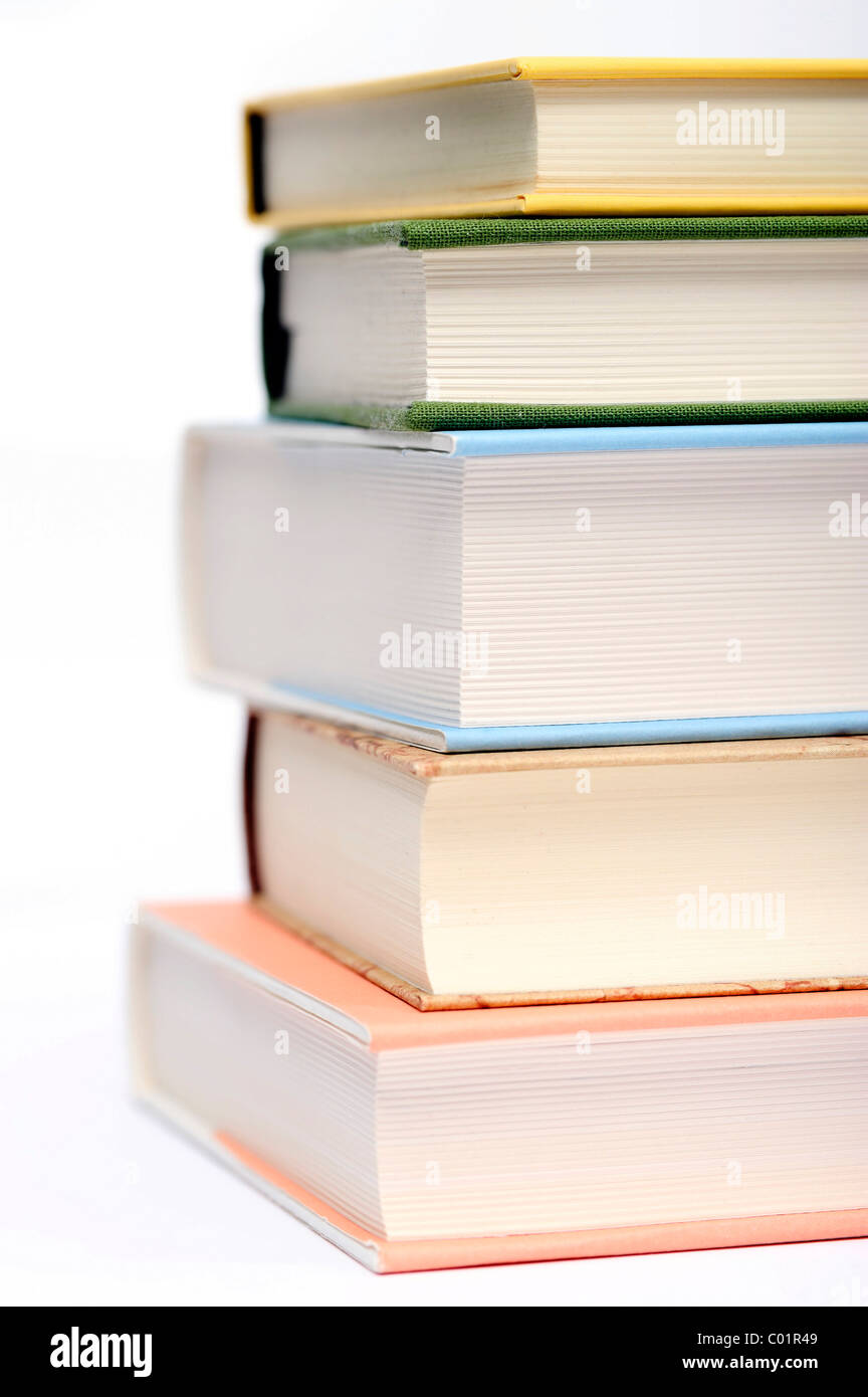 Stacked books, reading Stock Photo - Alamy