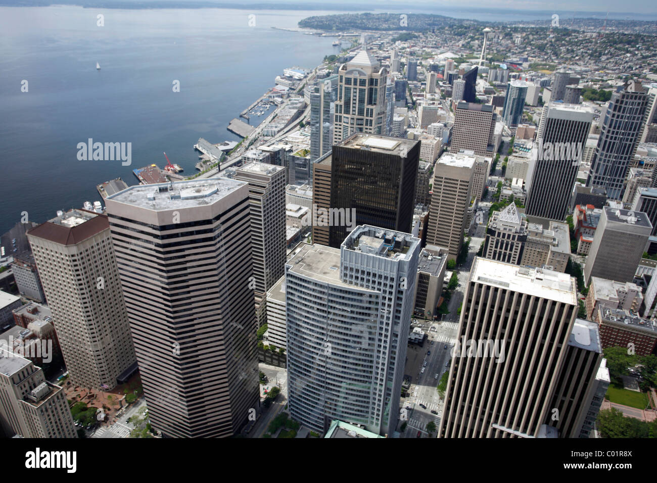 Cityscape of Seattle from the Columbia Center, Seattle, Washington, USA ...
