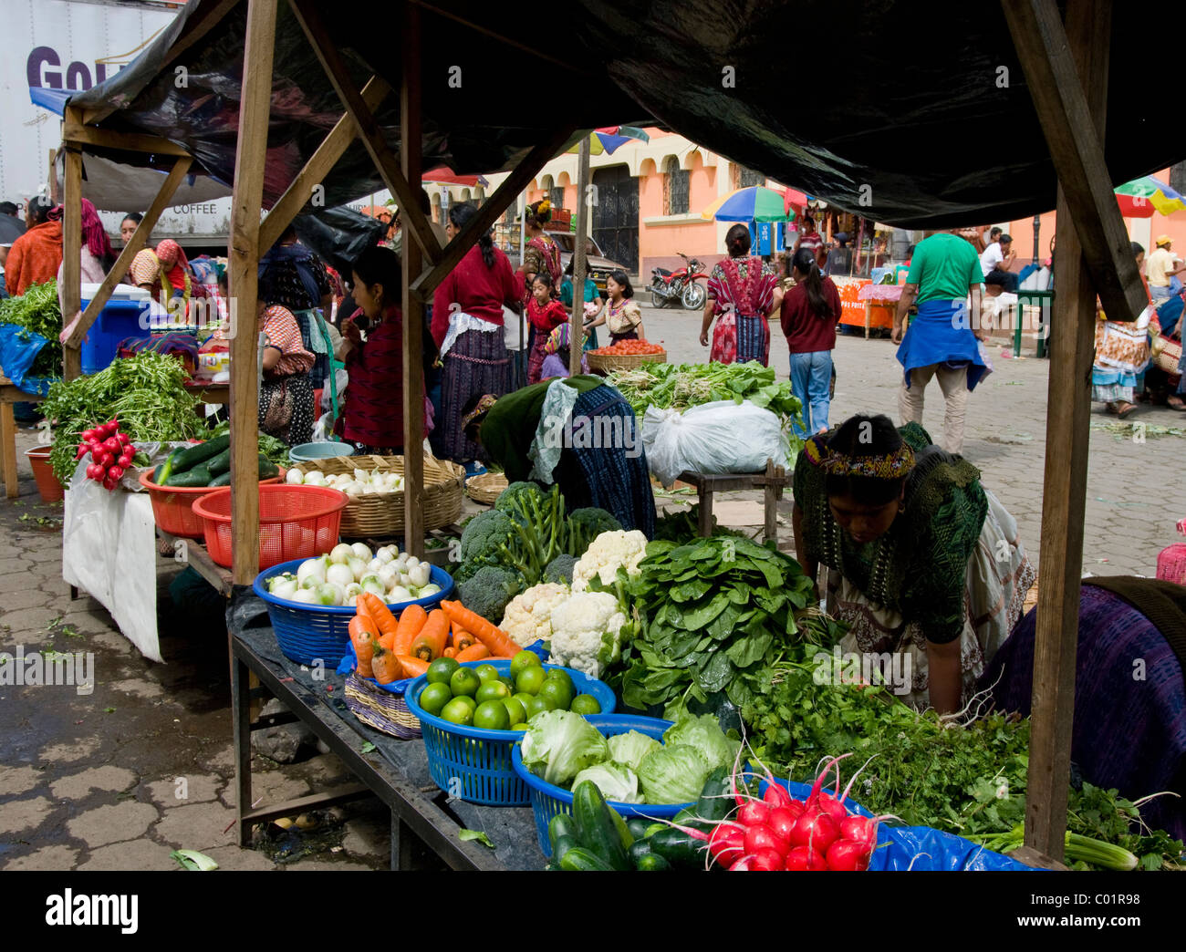 Guatemala. Town of Almolonga. Vegetables market Stock Photo - Alamy