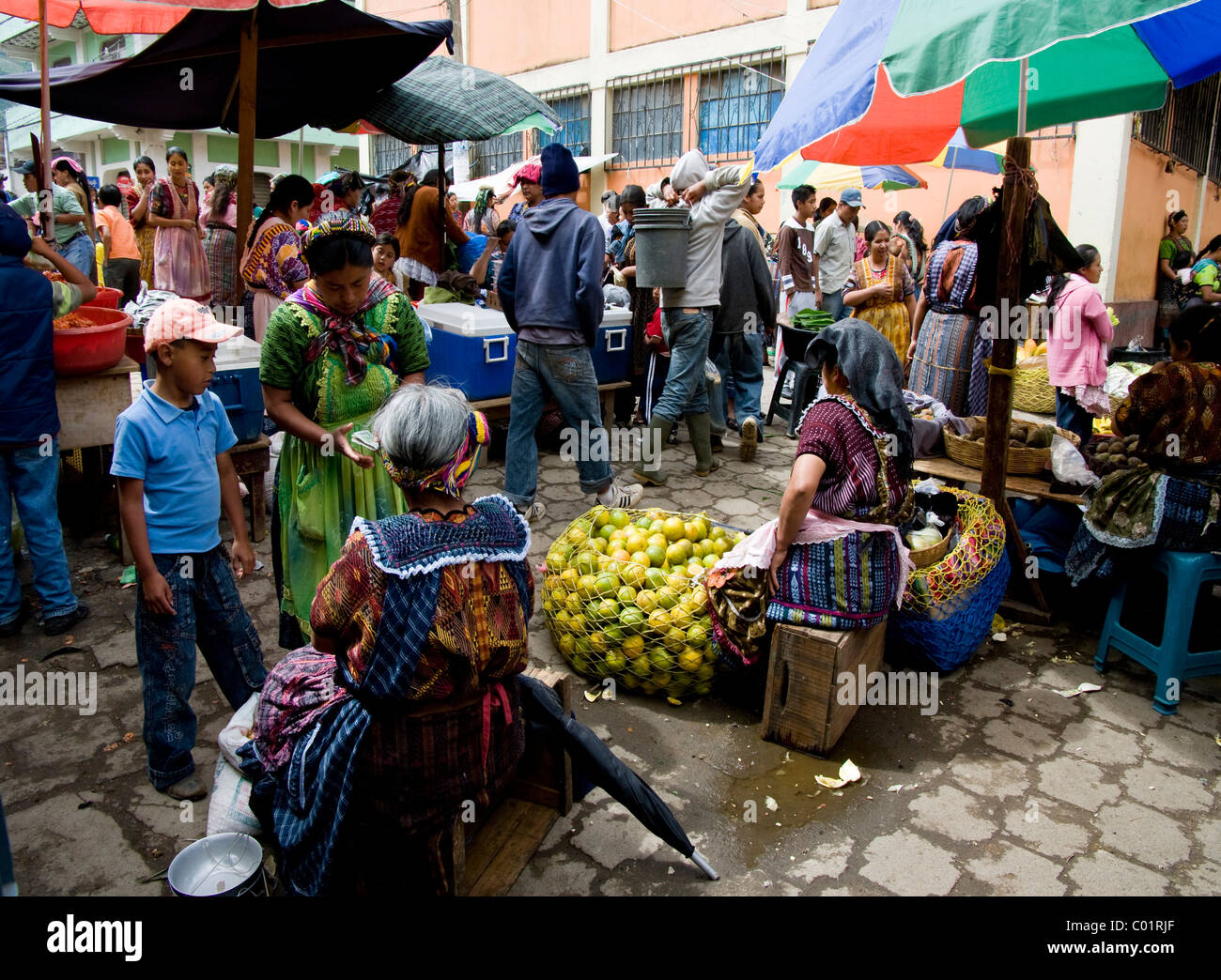 Guatemala. Town of Almolonga. Vegetables market Stock Photo - Alamy