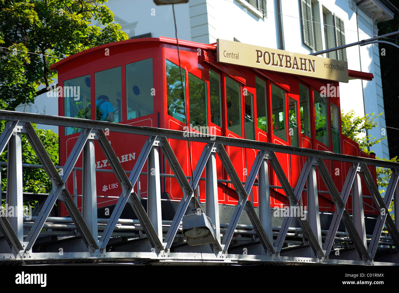 The Polybahn, a funicular railway, Zurich, Switzerland, Europe Stock ...