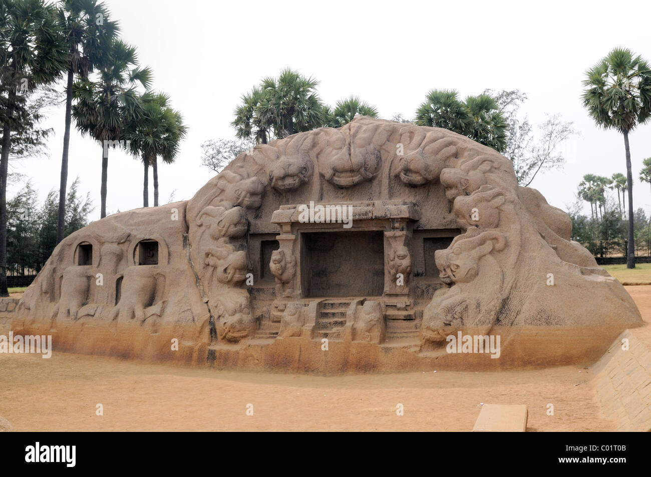 One of the ancient architectural wonders of the Pallava kings in south ...