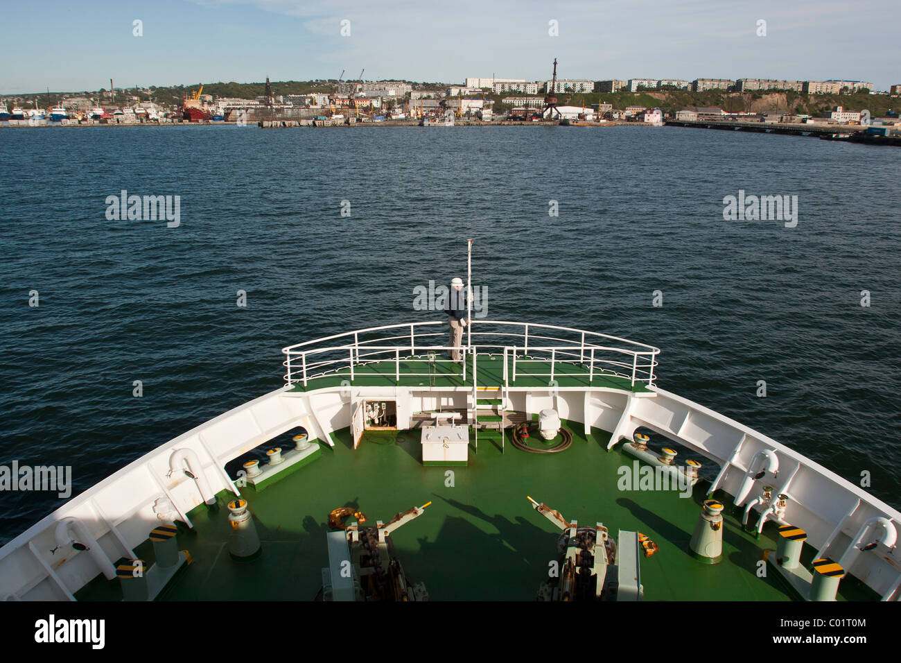 The ferry between Korsakov, Sakhalin, and Wakkani, Japan approaches the ...