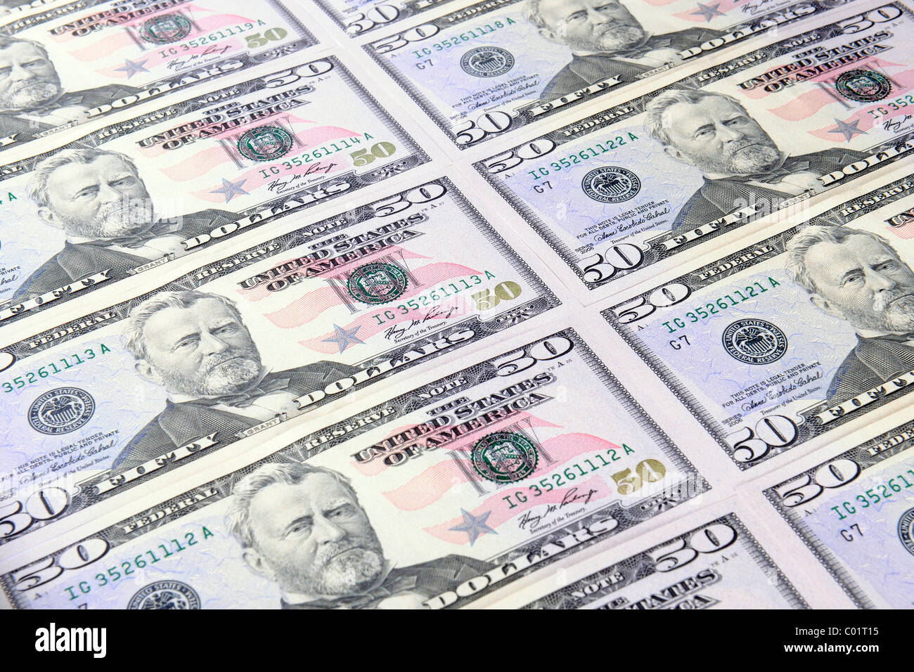 Several $ 50 bills Stock Photo - Alamy