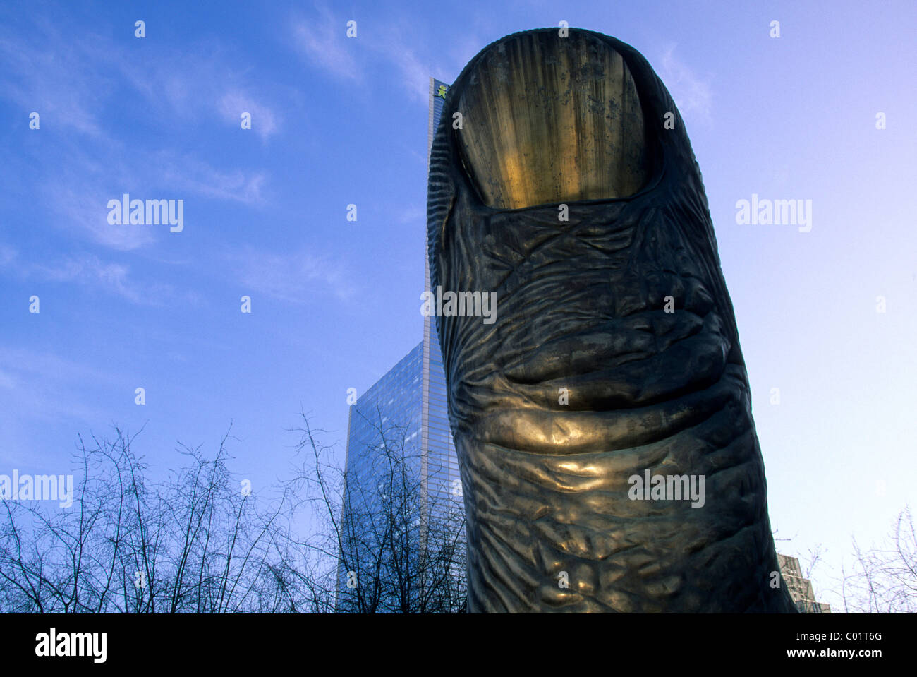 Giant finger, sculpture in La Defense, Paris, France, Europe Stock ...