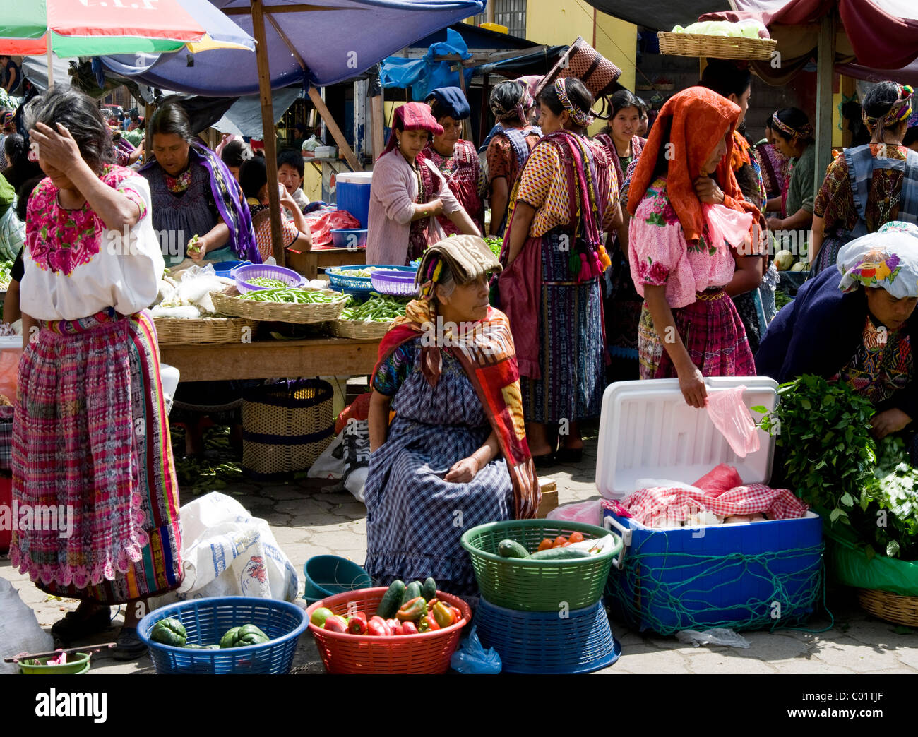 Guatemala. Town of Almolonga. Vegetables market Stock Photo - Alamy