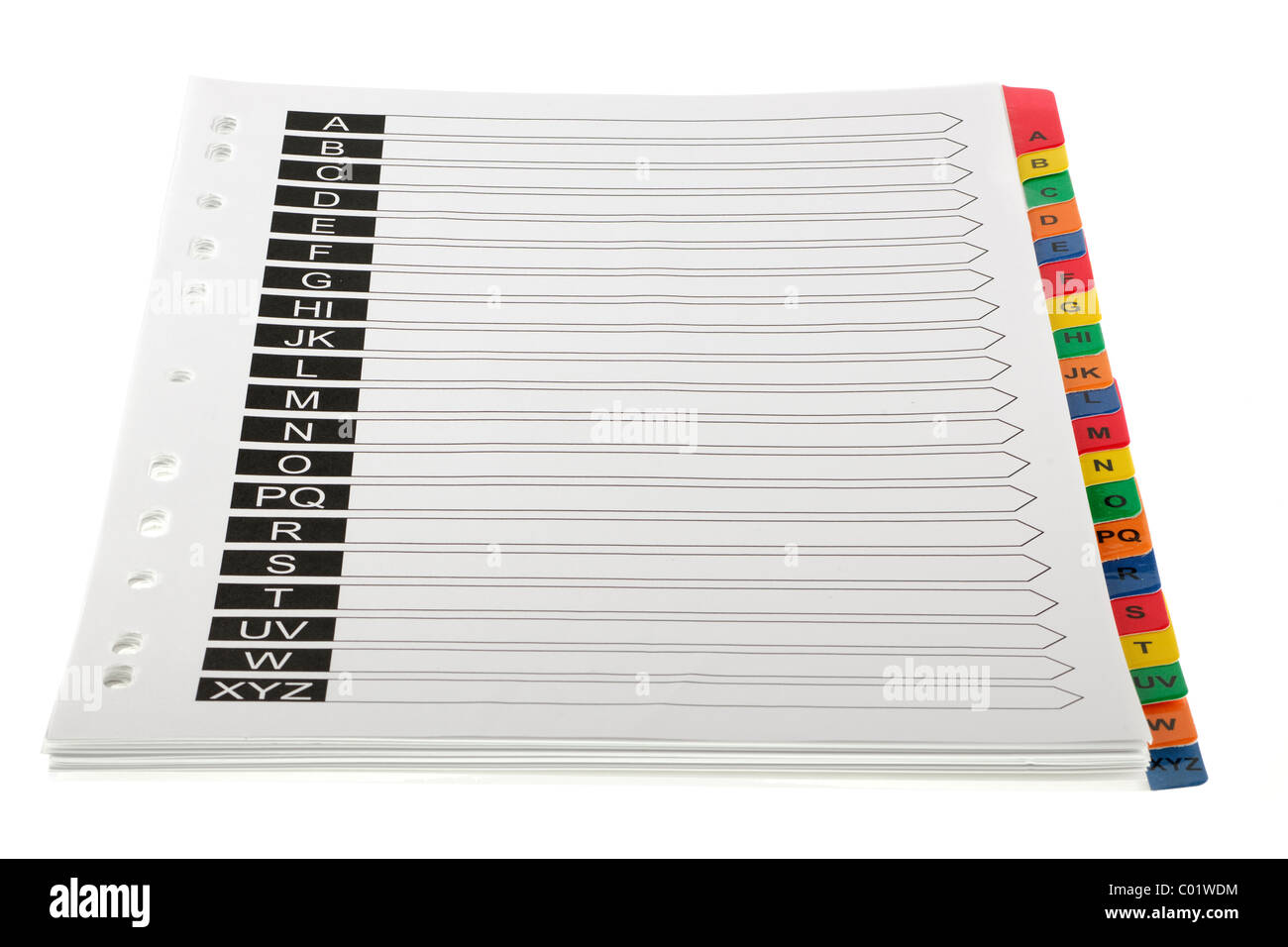 File dividers hi-res stock photography and images - Alamy