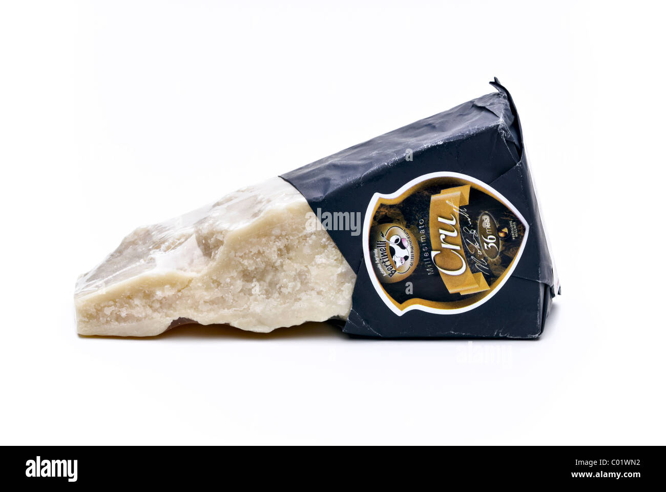 Packed Parmesan cheese Parmigiano-Reggiano Stock Photo - Alamy