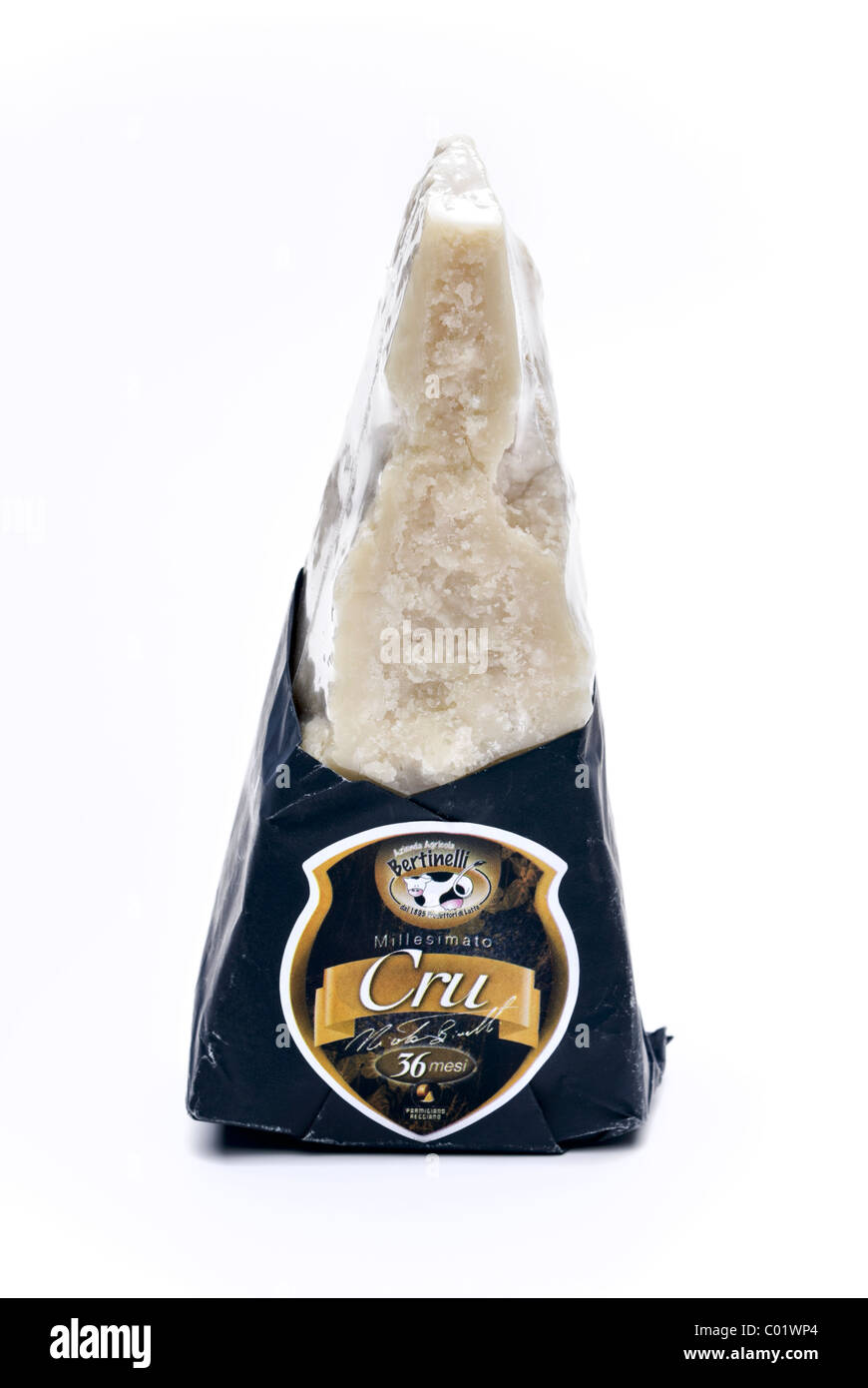 Packed Parmesan cheese Parmigiano-Reggiano Stock Photo - Alamy