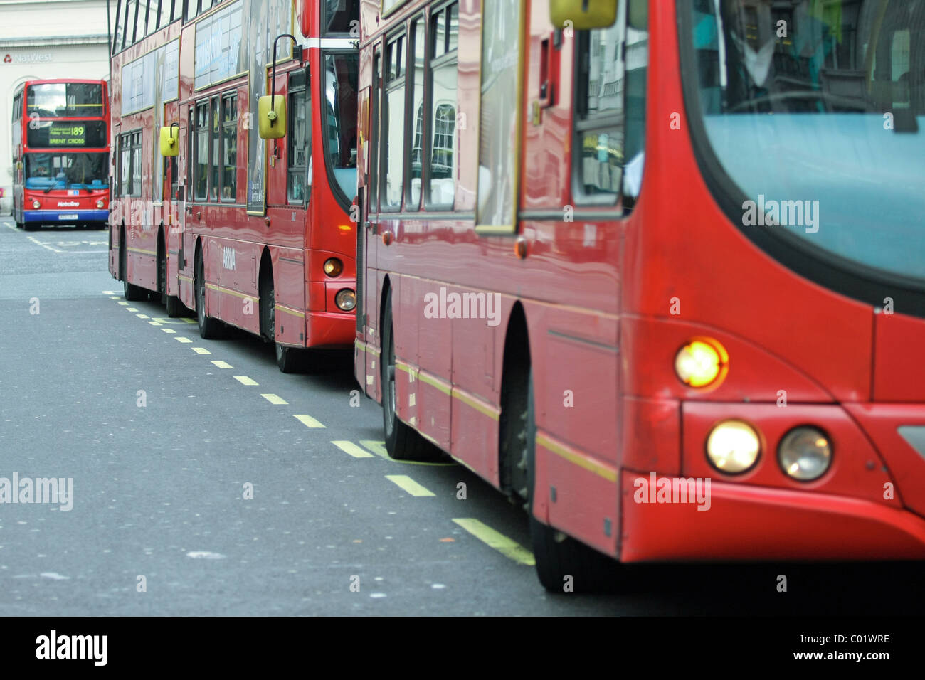 Buses in a line hi-res stock photography and images - Alamy