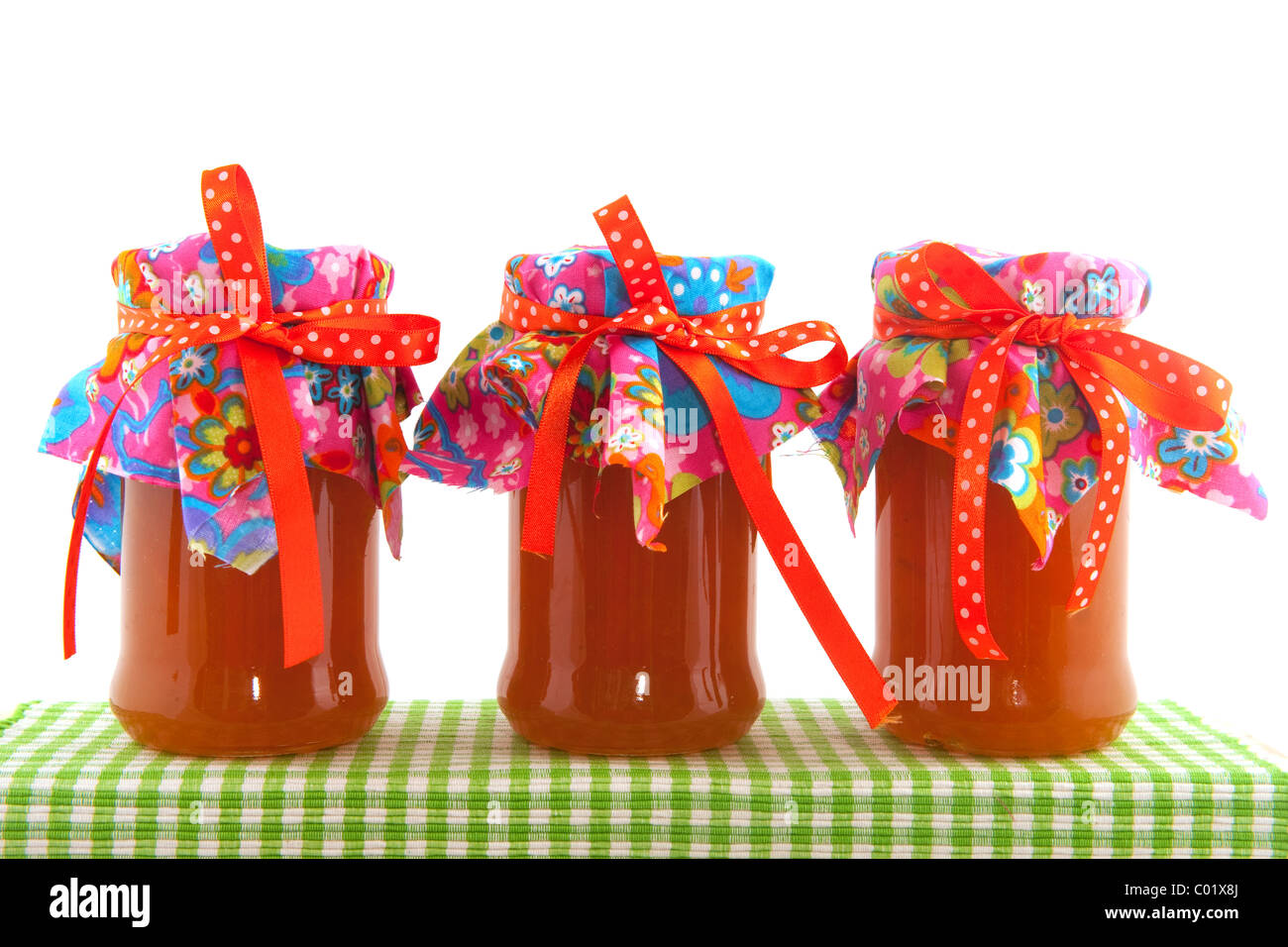 Homemade jam in different tastes in wooden crate Stock Photo - Alamy