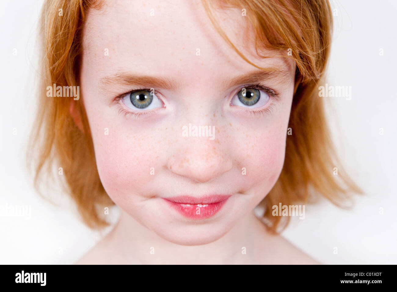 Red-haired girl, portrait Stock Photo - Alamy