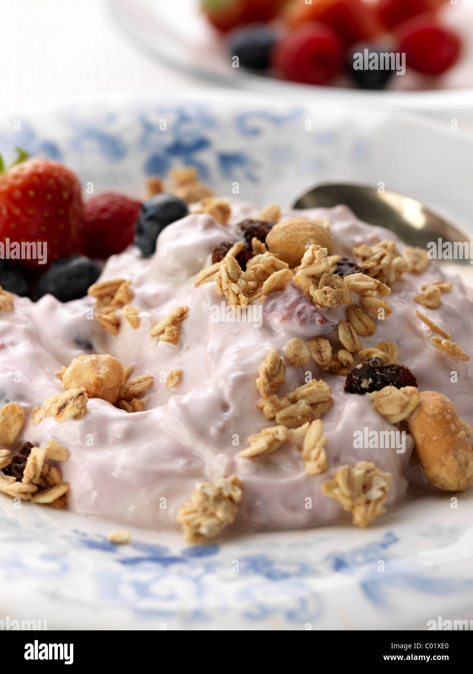 Yogurt fruit breakfast hi-res stock photography and images - Alamy