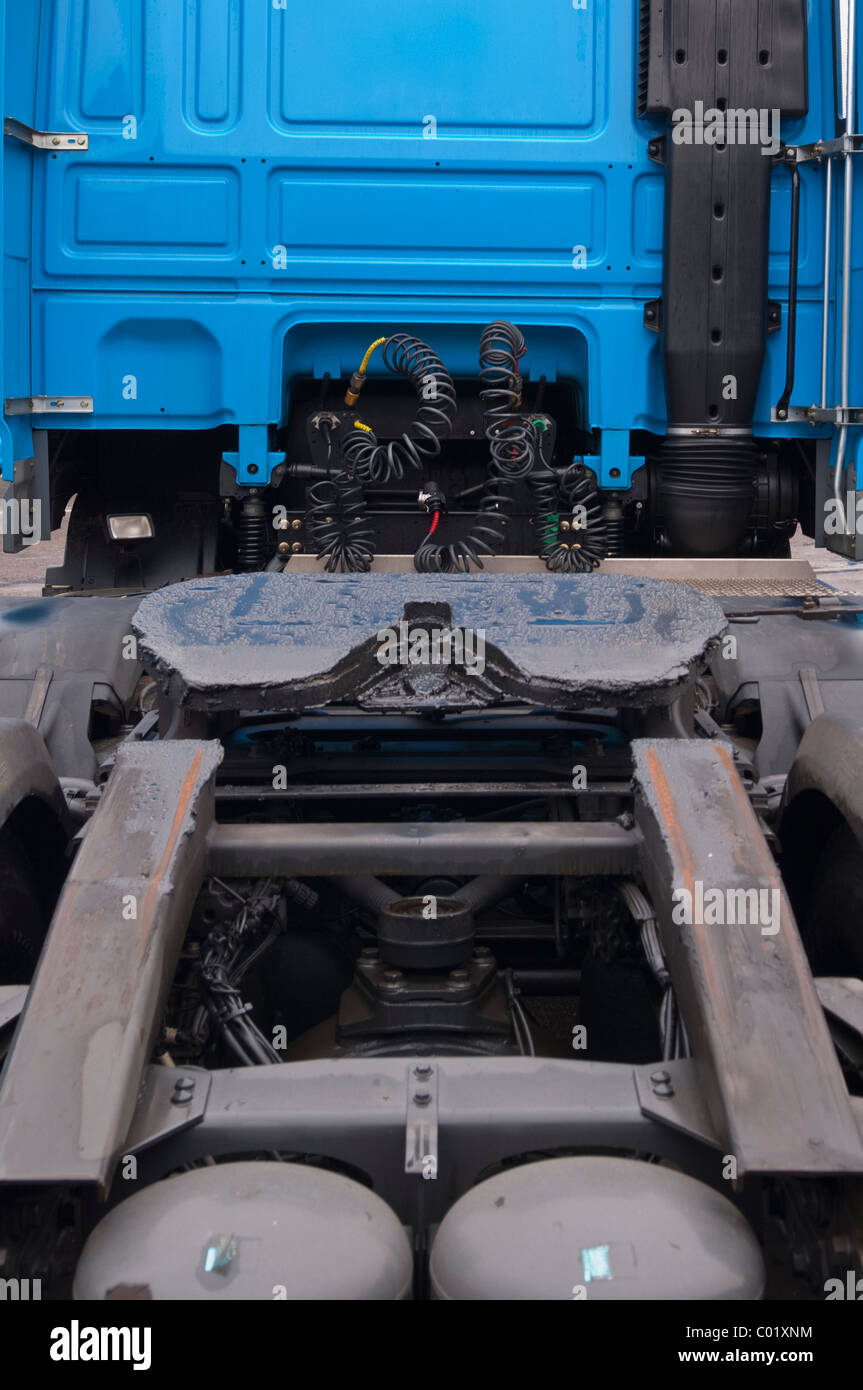 The chassis of a lorry with no trailer Stock Photo - Alamy