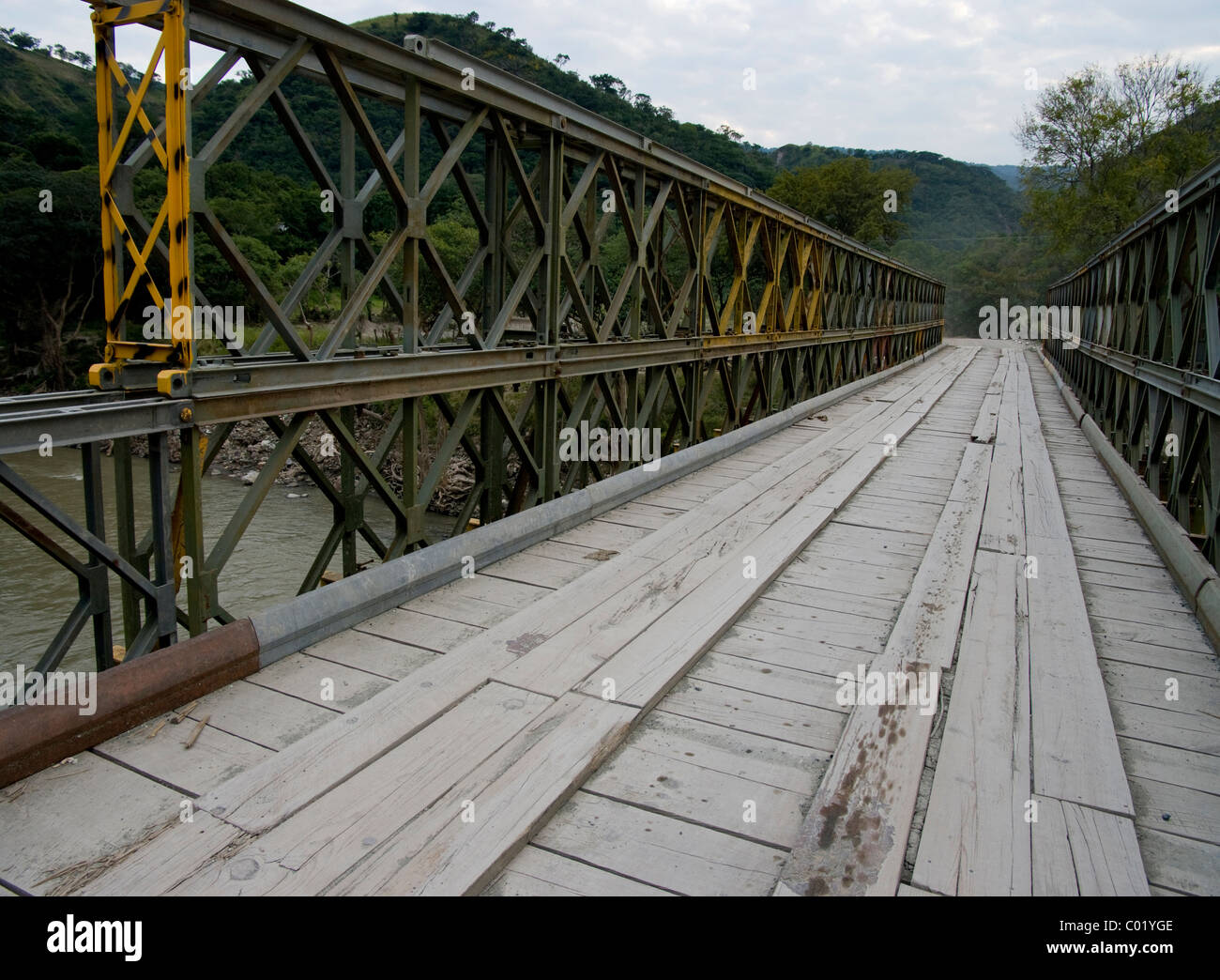 Guatemala. Bridge in the Motagua river Stock Photo - Alamy