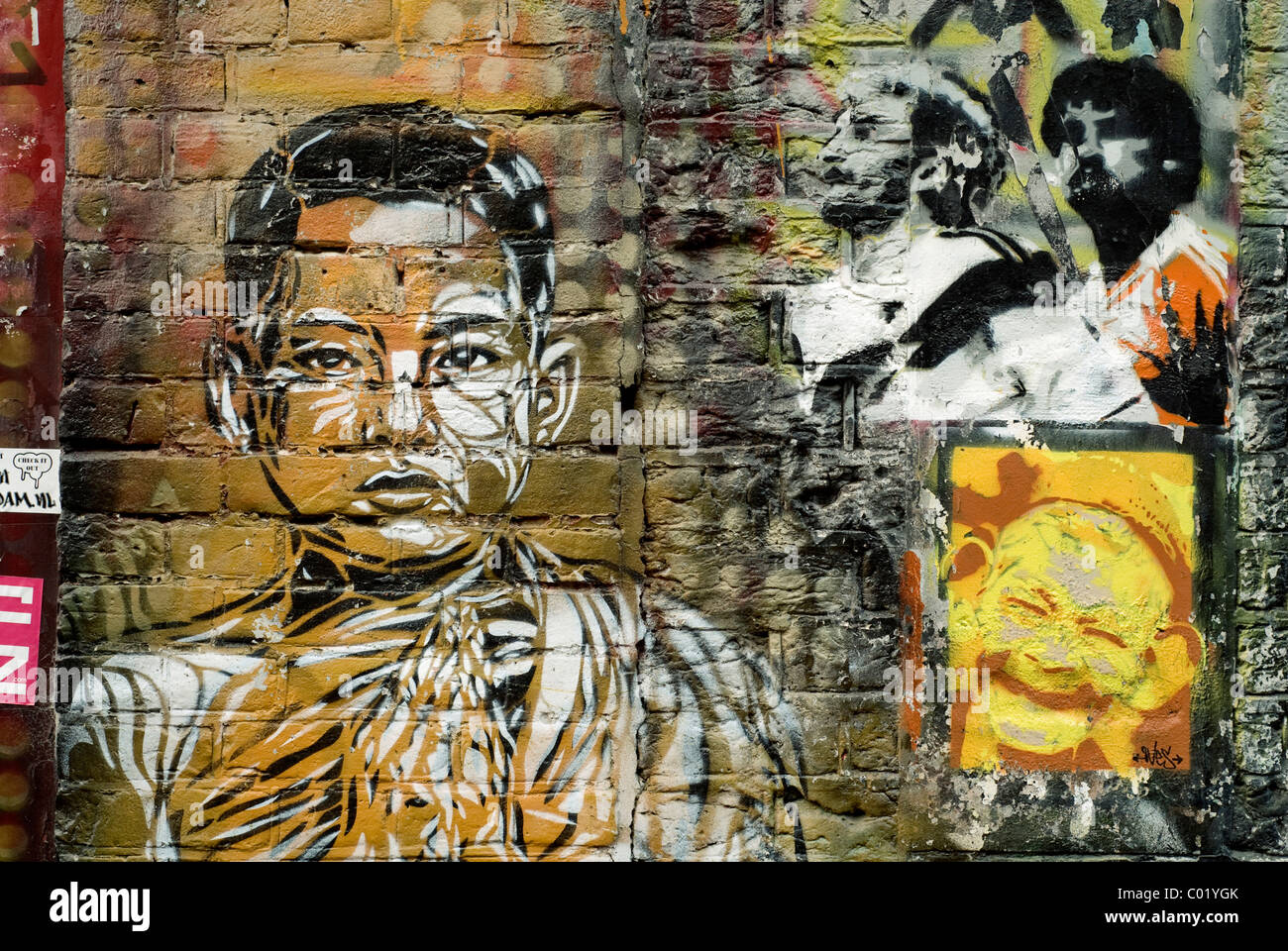 Graffiti in the city centre, Amsterdam, Netherlands, Europe Stock Photo ...