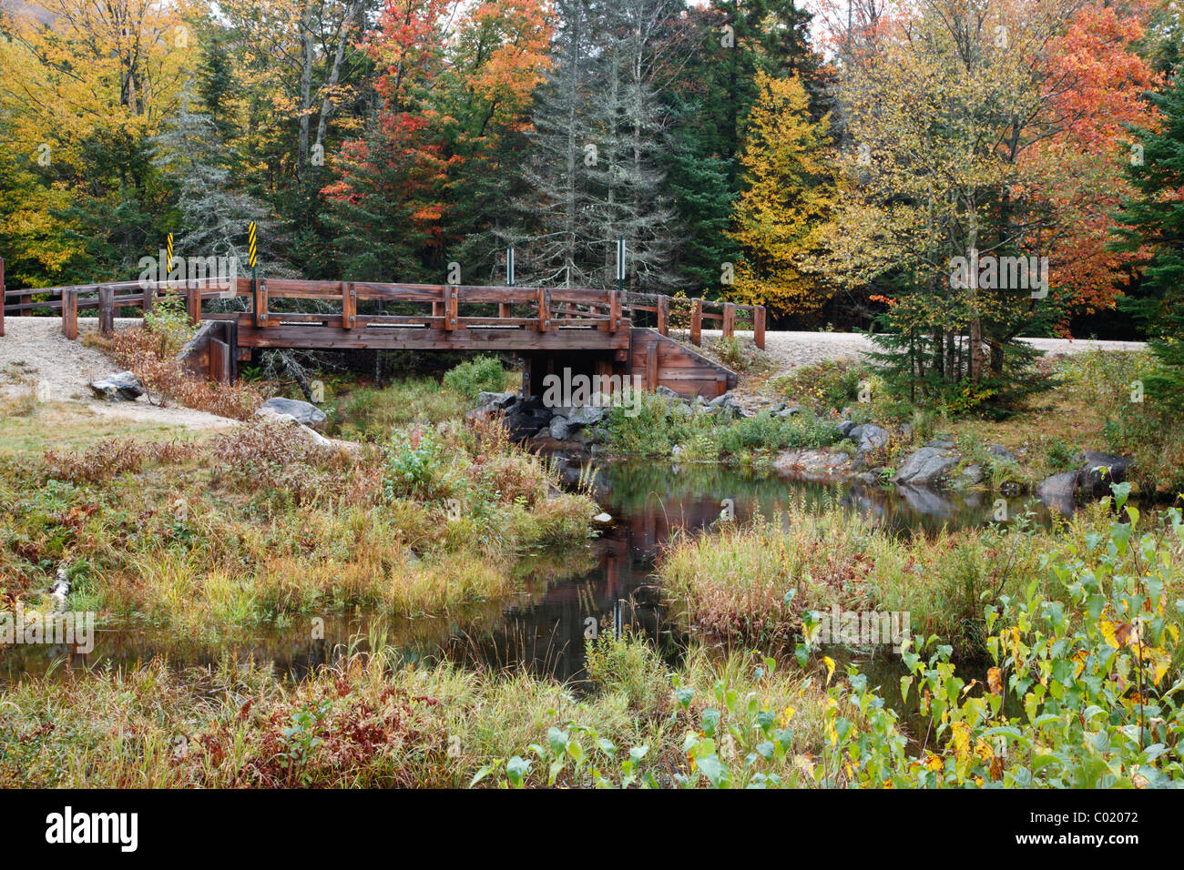 Jackman Brook during the autumn months in Woodstock, New Hampshire ...