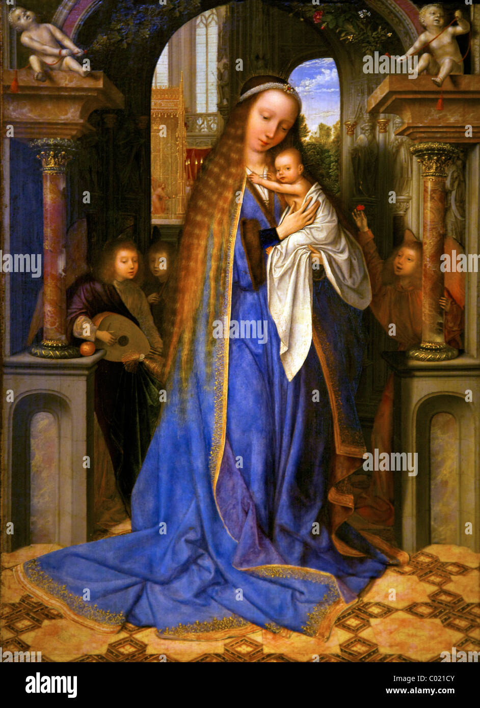 The Virgin and Child with Angels, circa 1500-1509, Quinten Massys ...