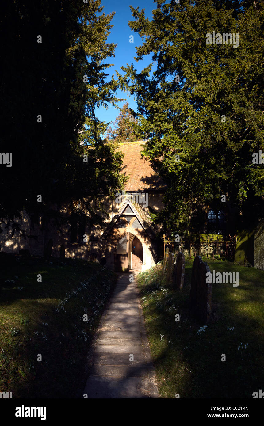 Letcombe Regis Parish Church Wantage Oxfordshire England UK Path Porch ...