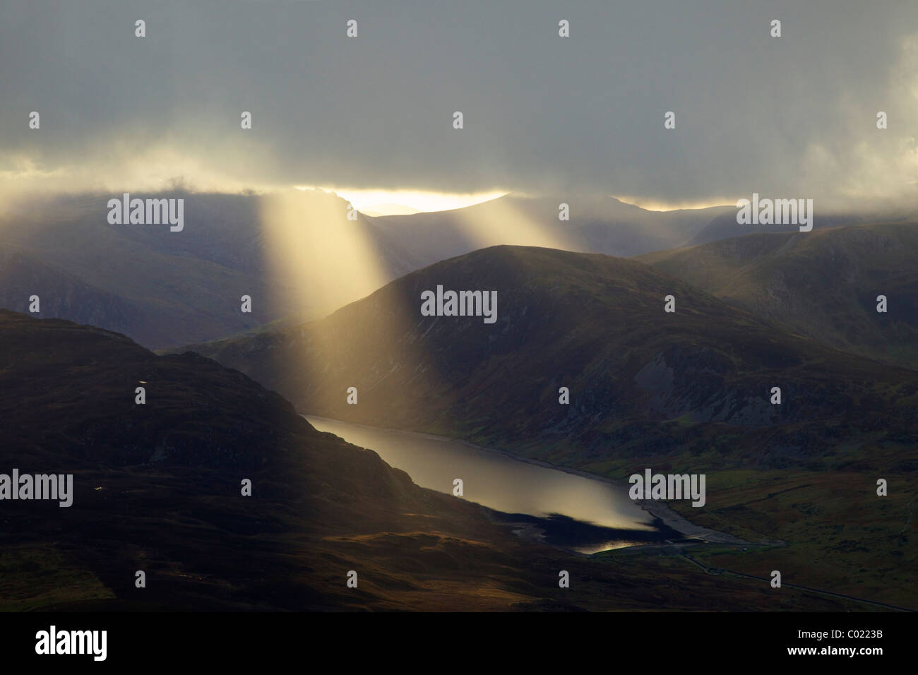 Llyn Cowlyd reservoir, Snowdonia, North Wales, Cymru, UK, United ...