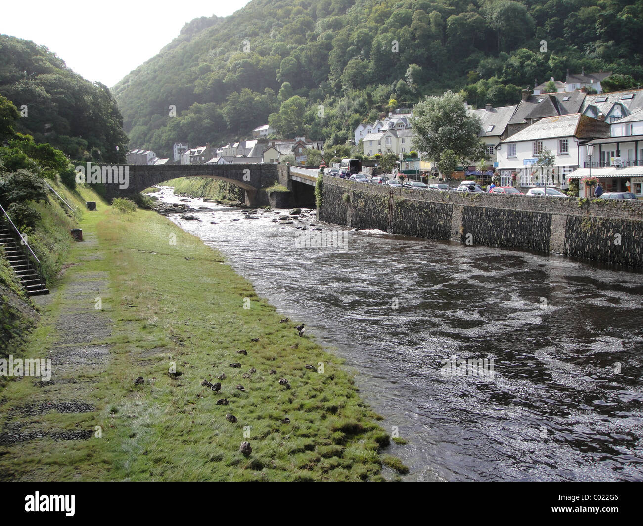 Lynmouth town Devon Stock Photo - Alamy