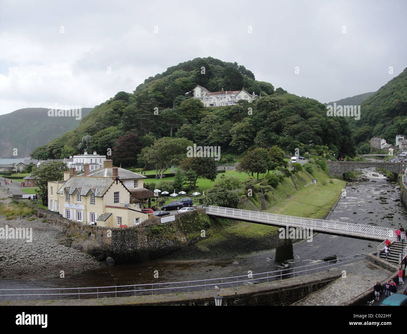 Lynmouth town Devon Stock Photo - Alamy