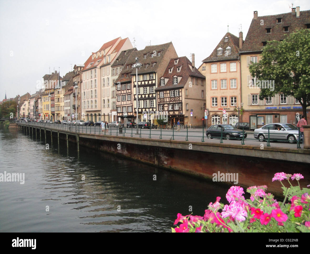 Riverside buildings by the Ill River in Strasbourg France Stock Photo ...