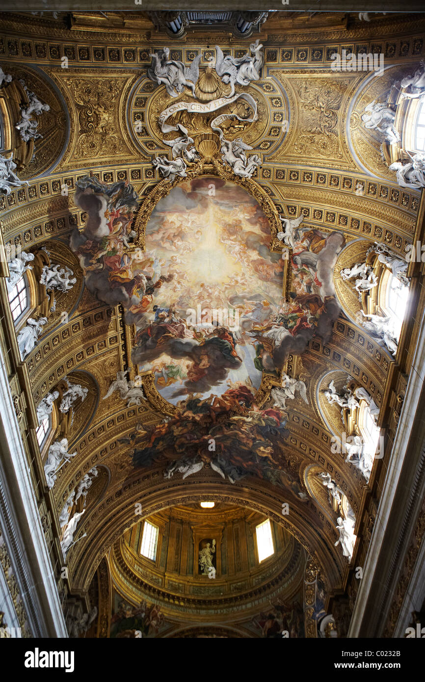 Triumph of the Name of Jesus, by Giovanni Battista Gaulli, Church of ...