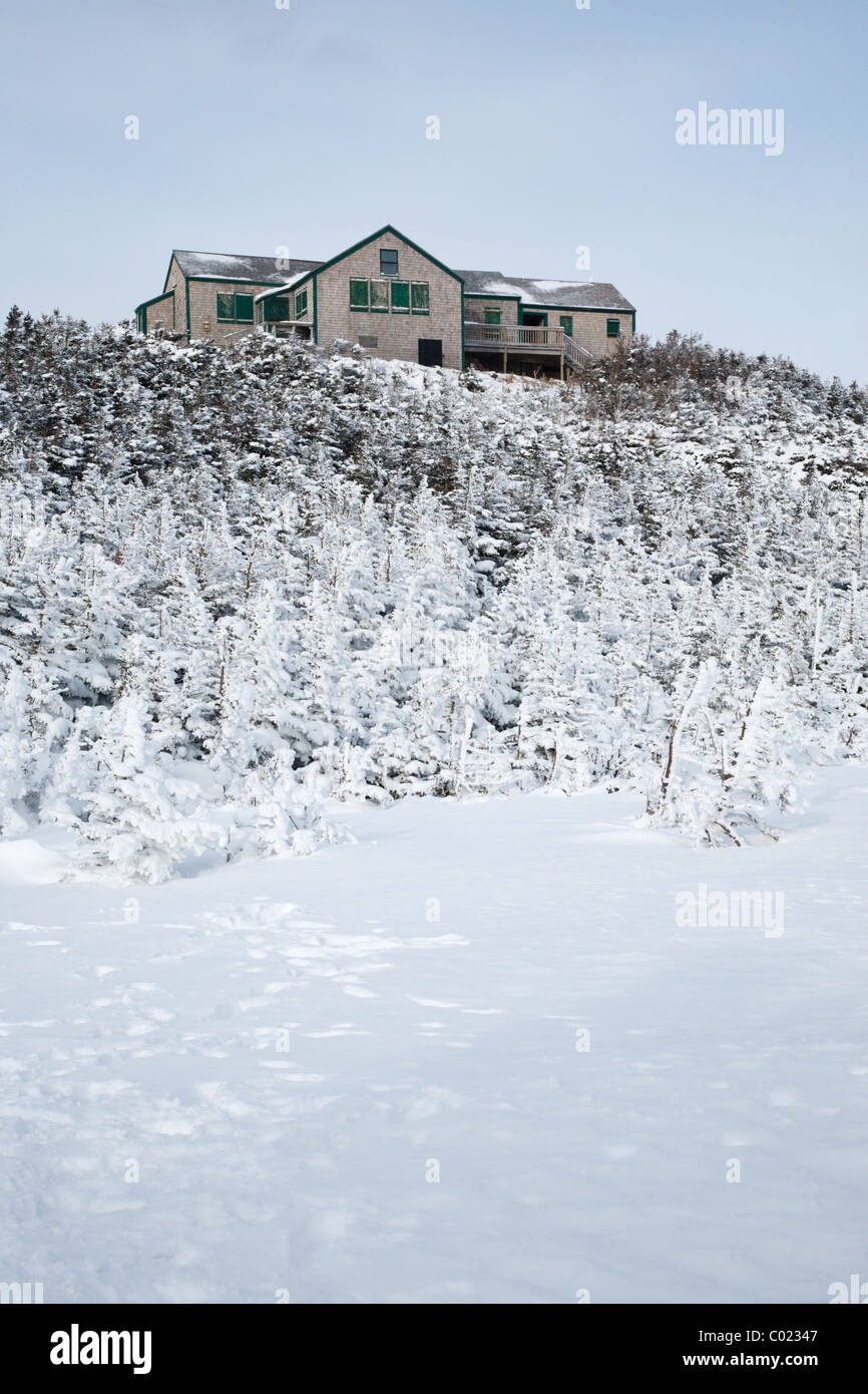 Greenleaf Hut during the winter months in the White Mountains, New ...
