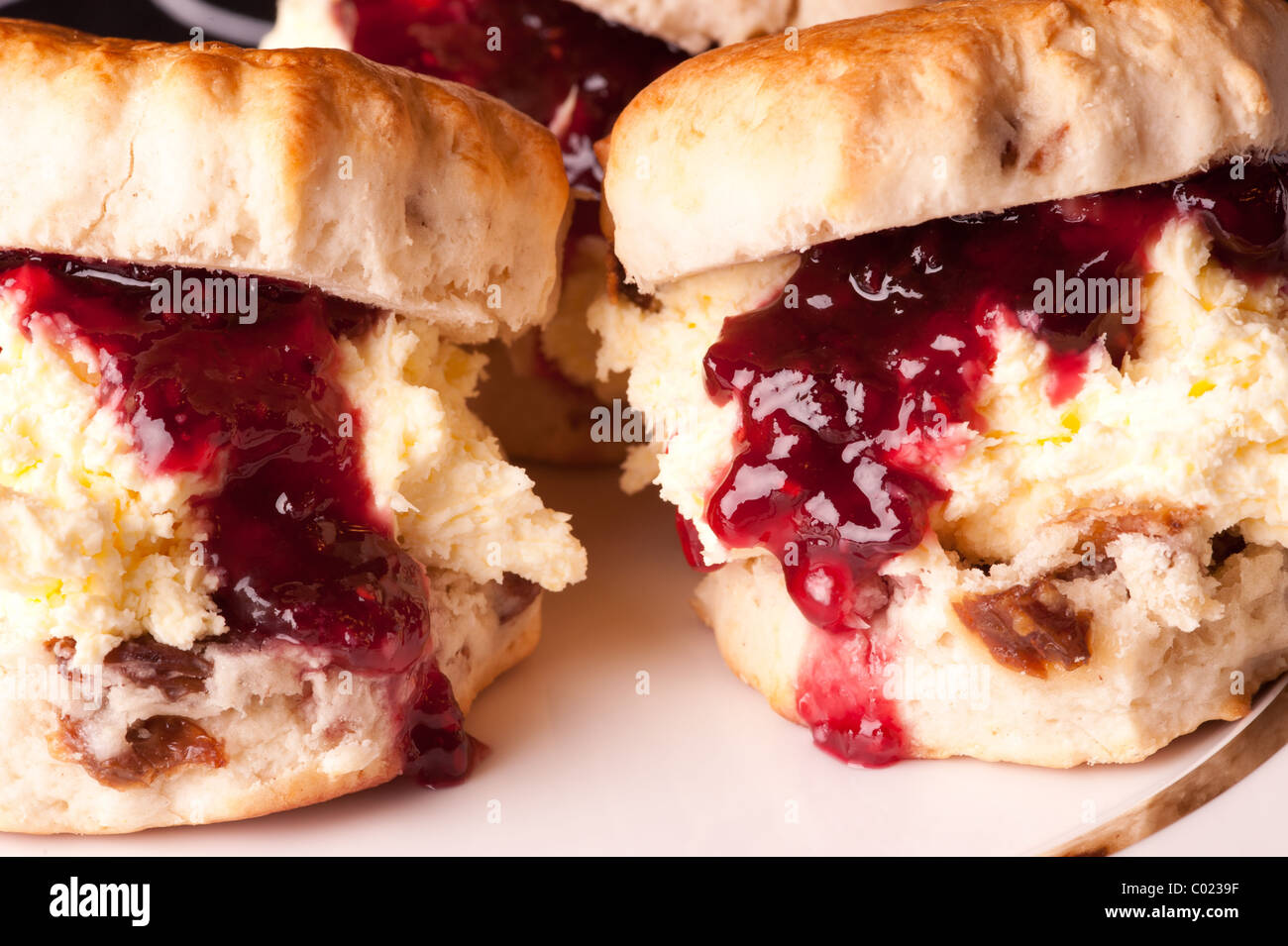 Macro picture of two scones Stock Photo - Alamy