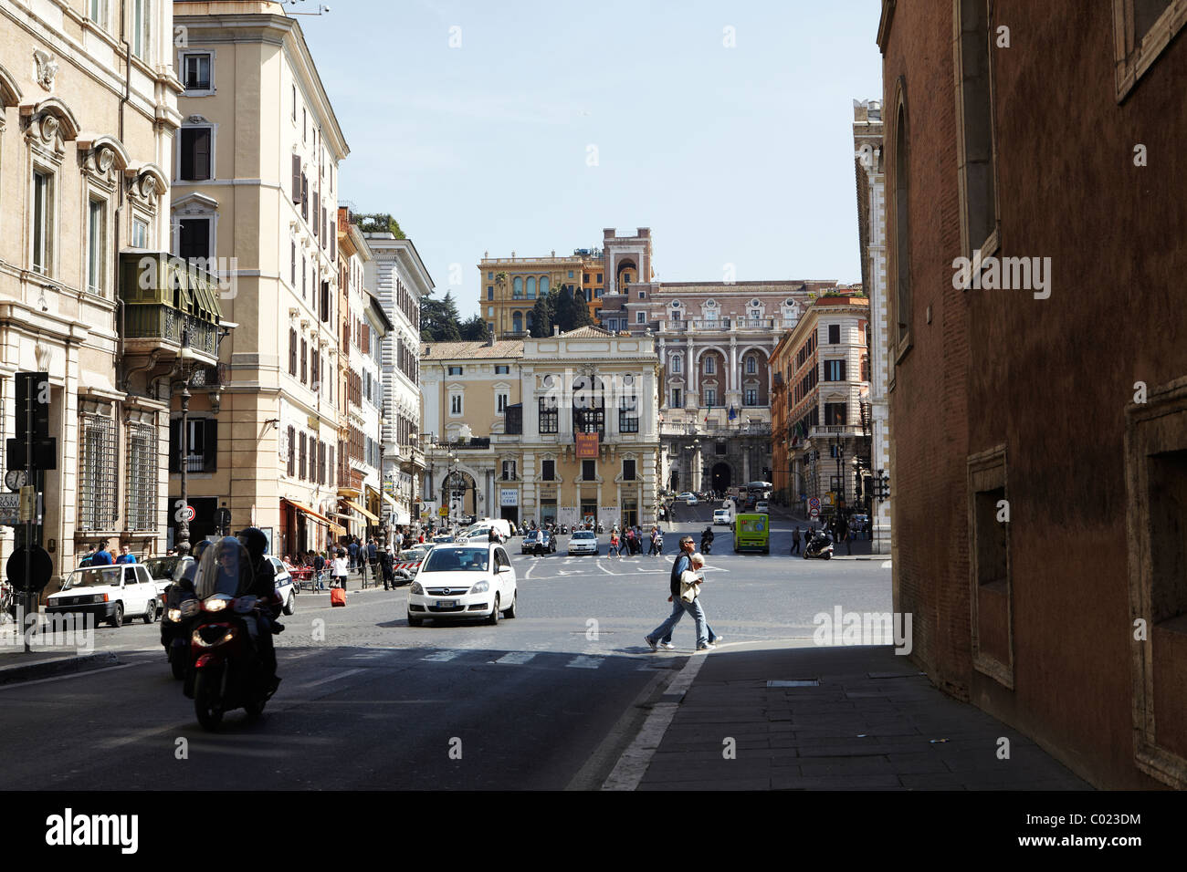 Typical street in Rome, Italy Stock Photo - Alamy