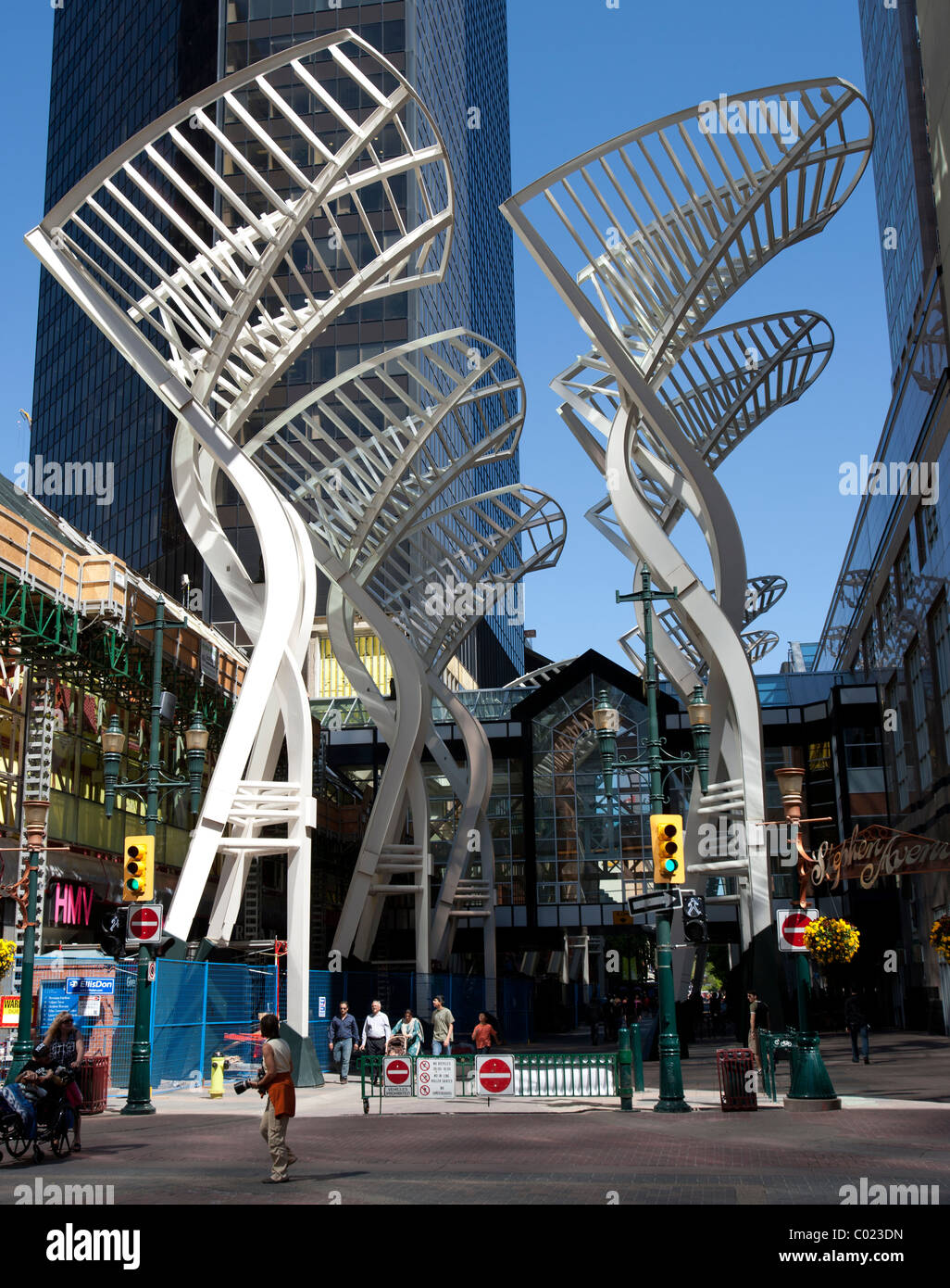 Bankers Hall Galleria Trees on Stephen Avenue, calgary, Alberta Stock ...