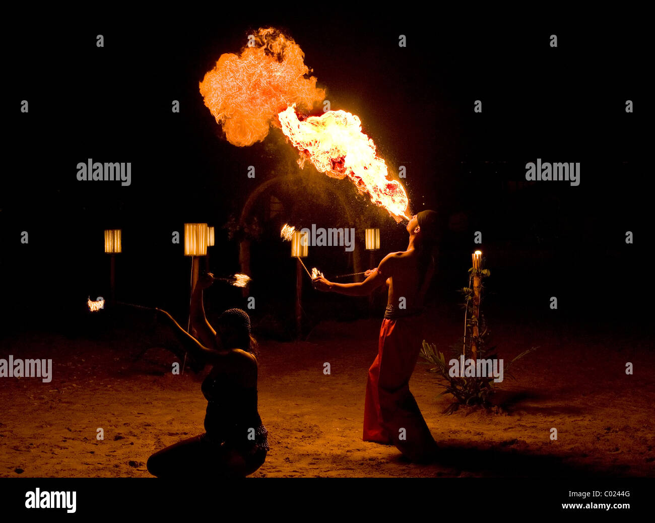 Breathing fire man hi-res stock photography and images - Alamy