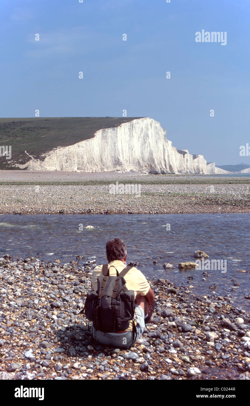 Rambler backpack resting beside River Cuckmere Haven estuary with Seven ...