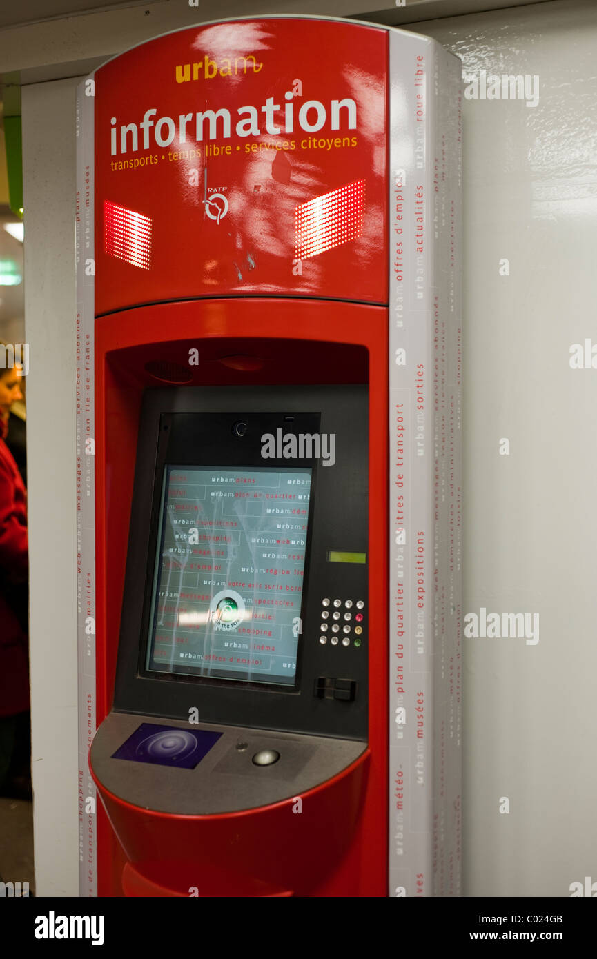 Paris, France,Detail, Metro Automatic Tickets Vending Machine, inside ...