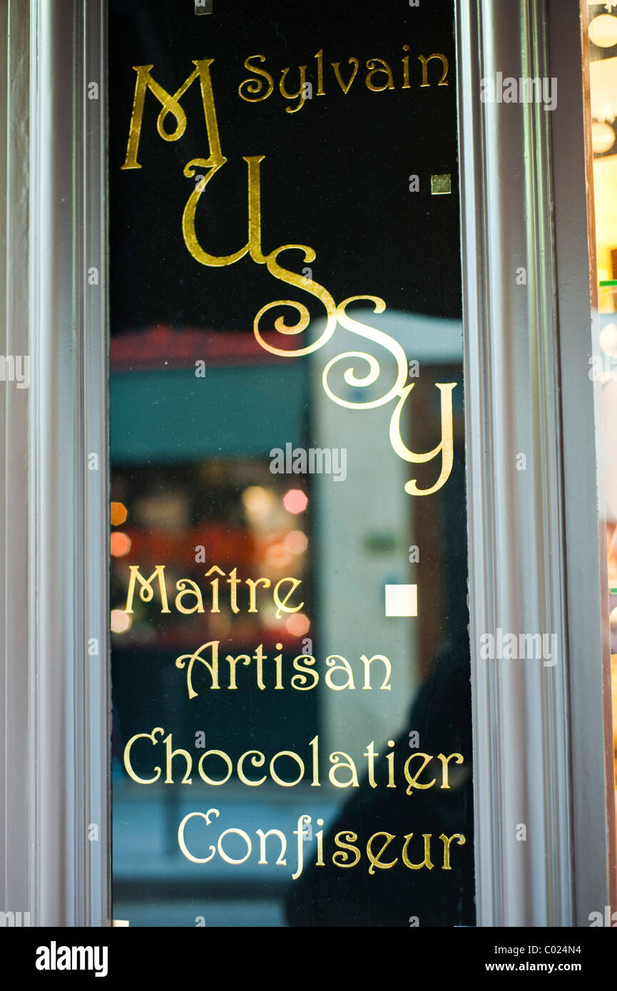Paris, France, Detail French Chocolates Bakery, "Mussy" Le Marais ...