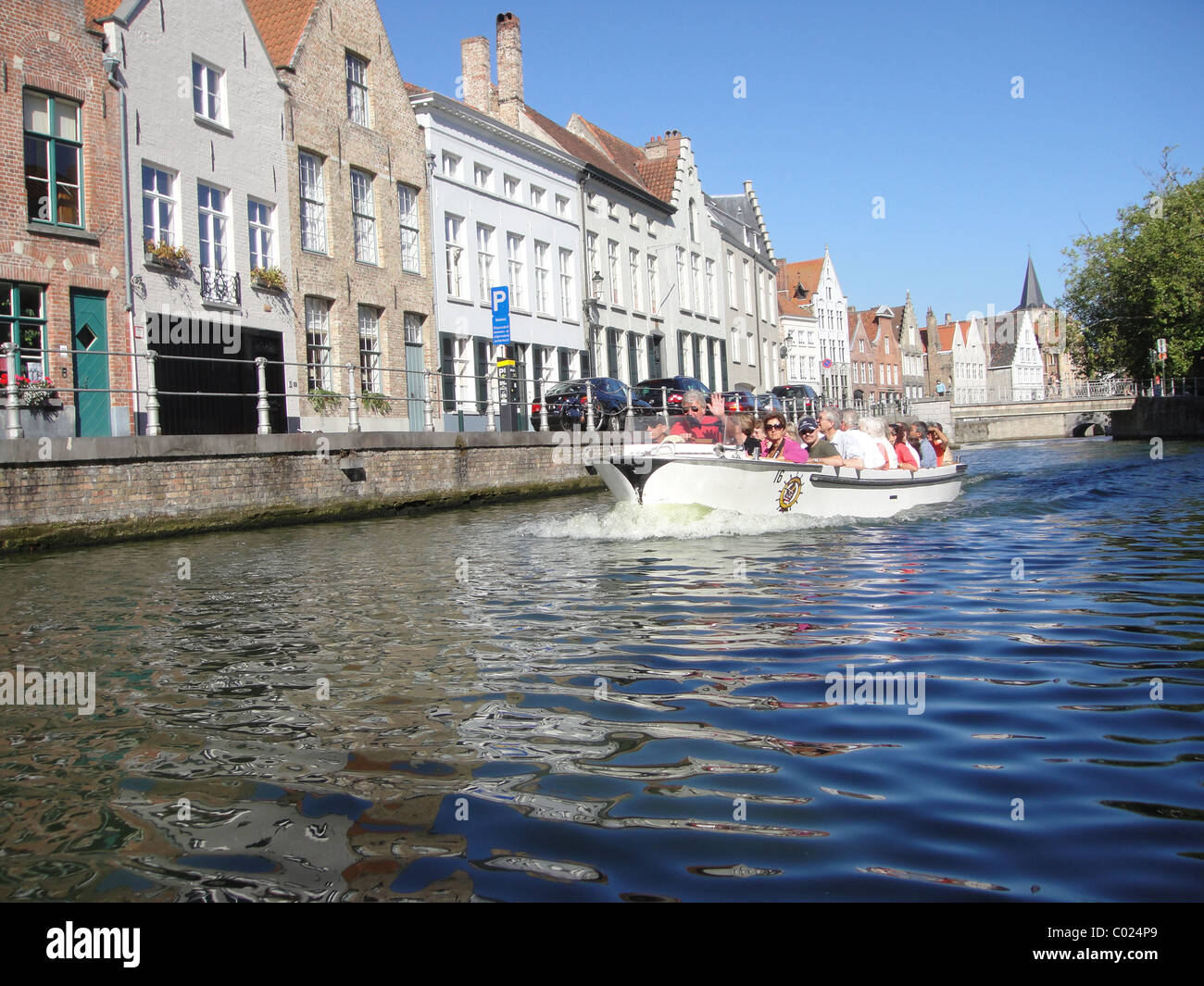 River boat cruise on River Dijver in Bruges Stock Photo - Alamy