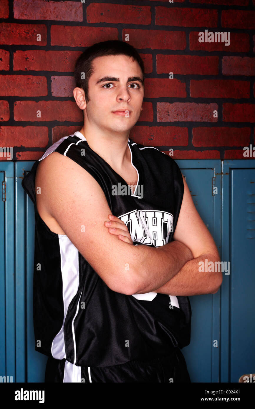 A teenage boy high school senior Stock Photo - Alamy