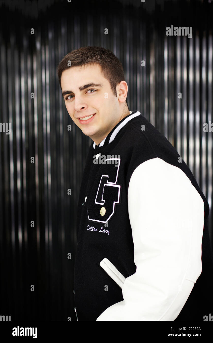 A teenage boy high school senior Stock Photo - Alamy