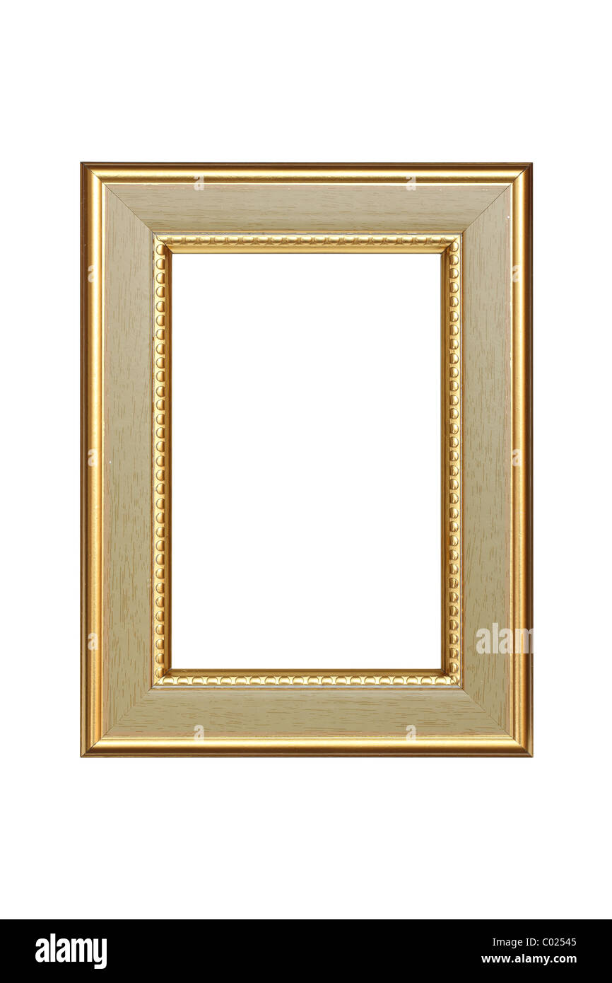 Gold picture frame isolated on white background Stock Photo - Alamy