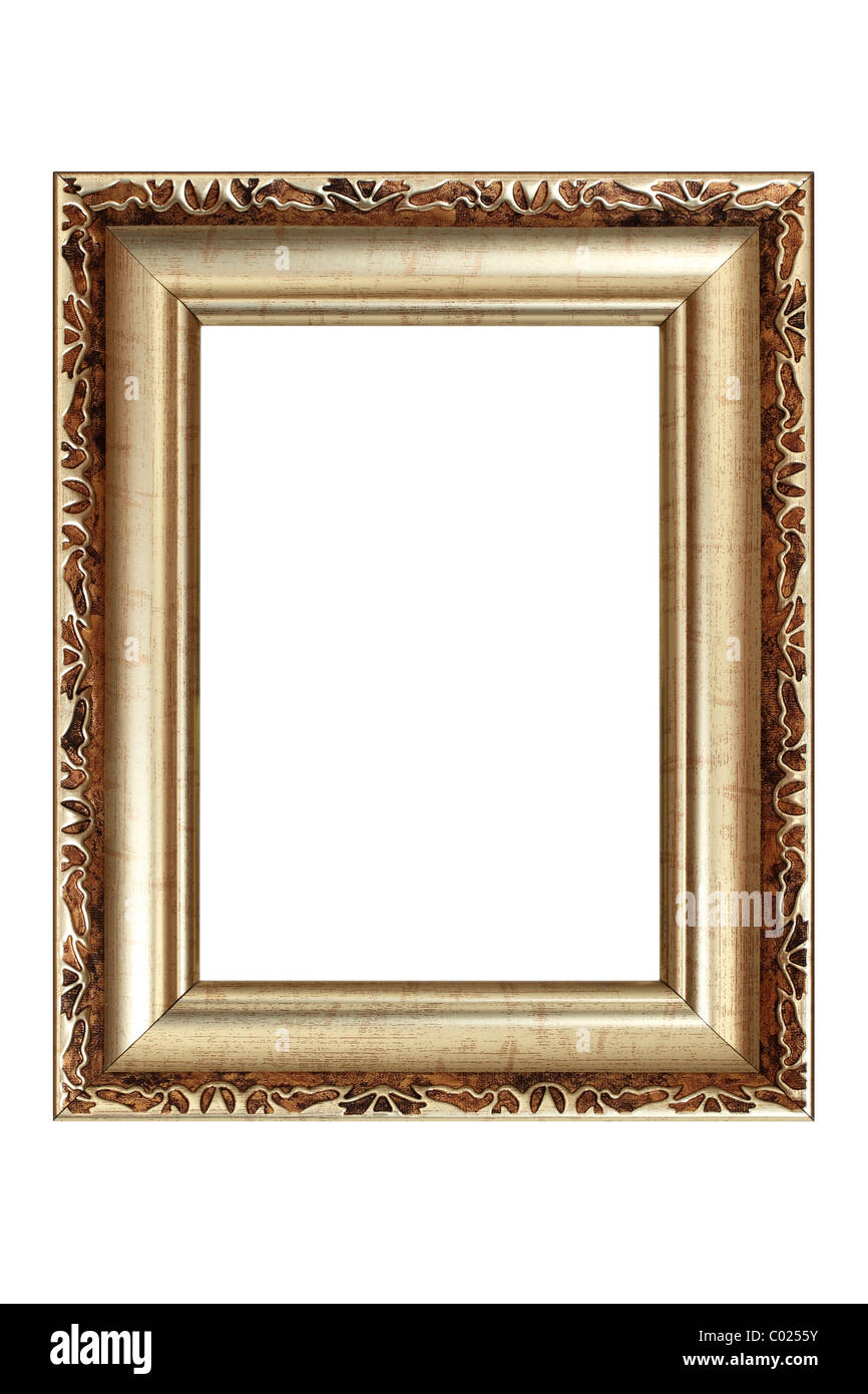 gold frame cutout - vertically Stock Photo - Alamy