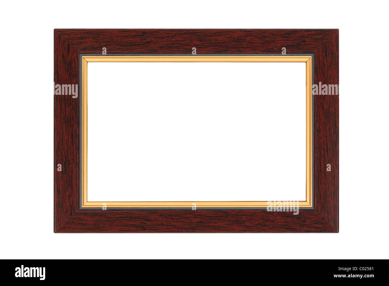 gold brown frame cutout - horizontally Stock Photo - Alamy
