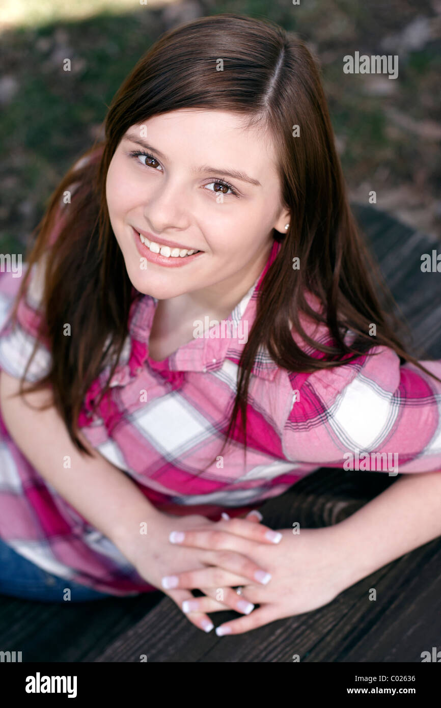 Normal Teenage Girl Brown Hair