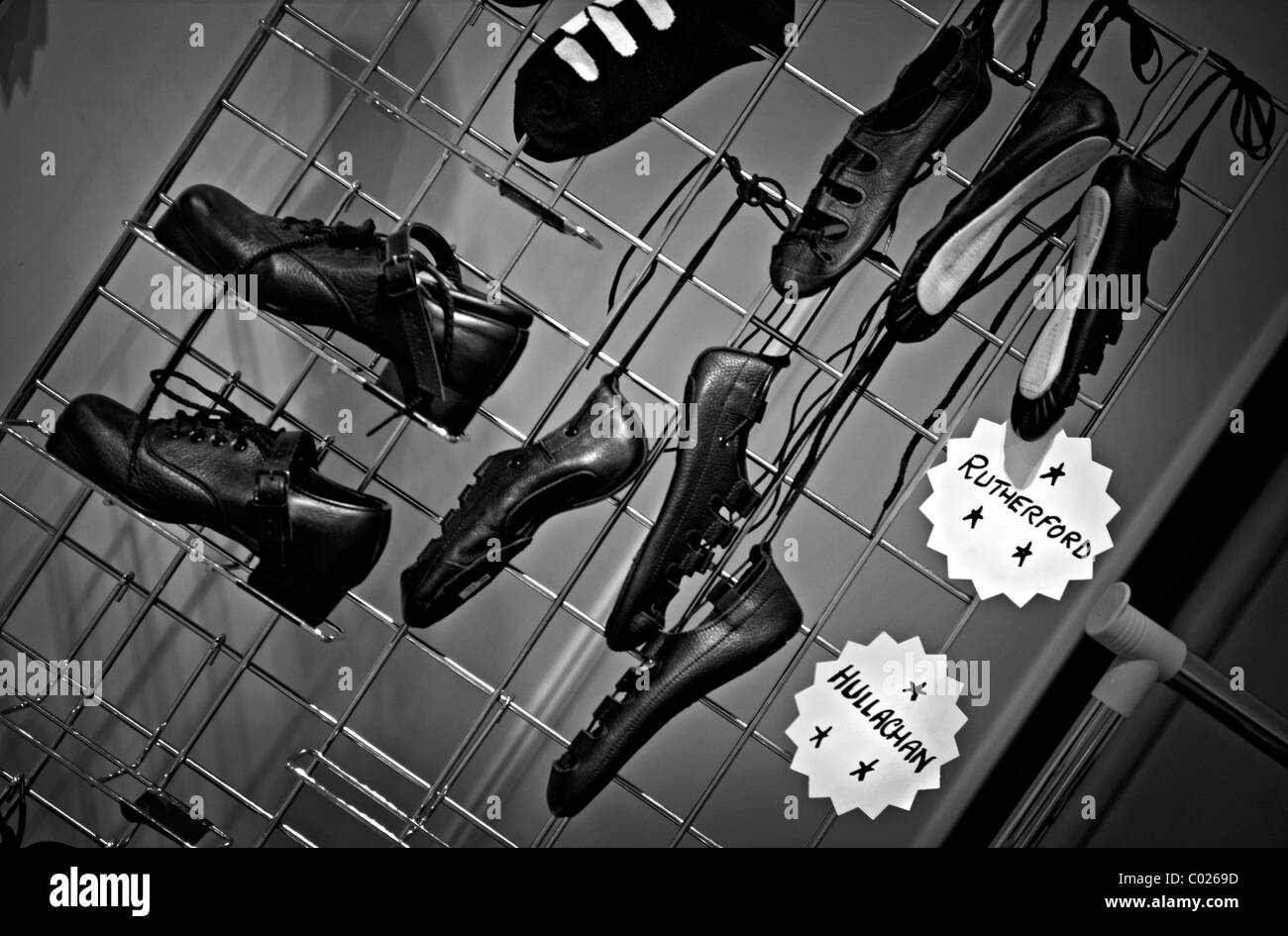 Dancing shoes on display at a stall. 2010 World Irish Dancing ...
